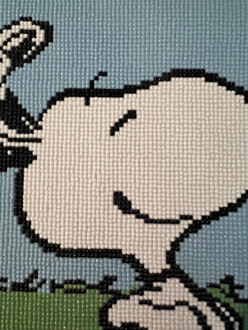 Peanuts Dancing Snoopy Finished Diamond Painting - Etsy