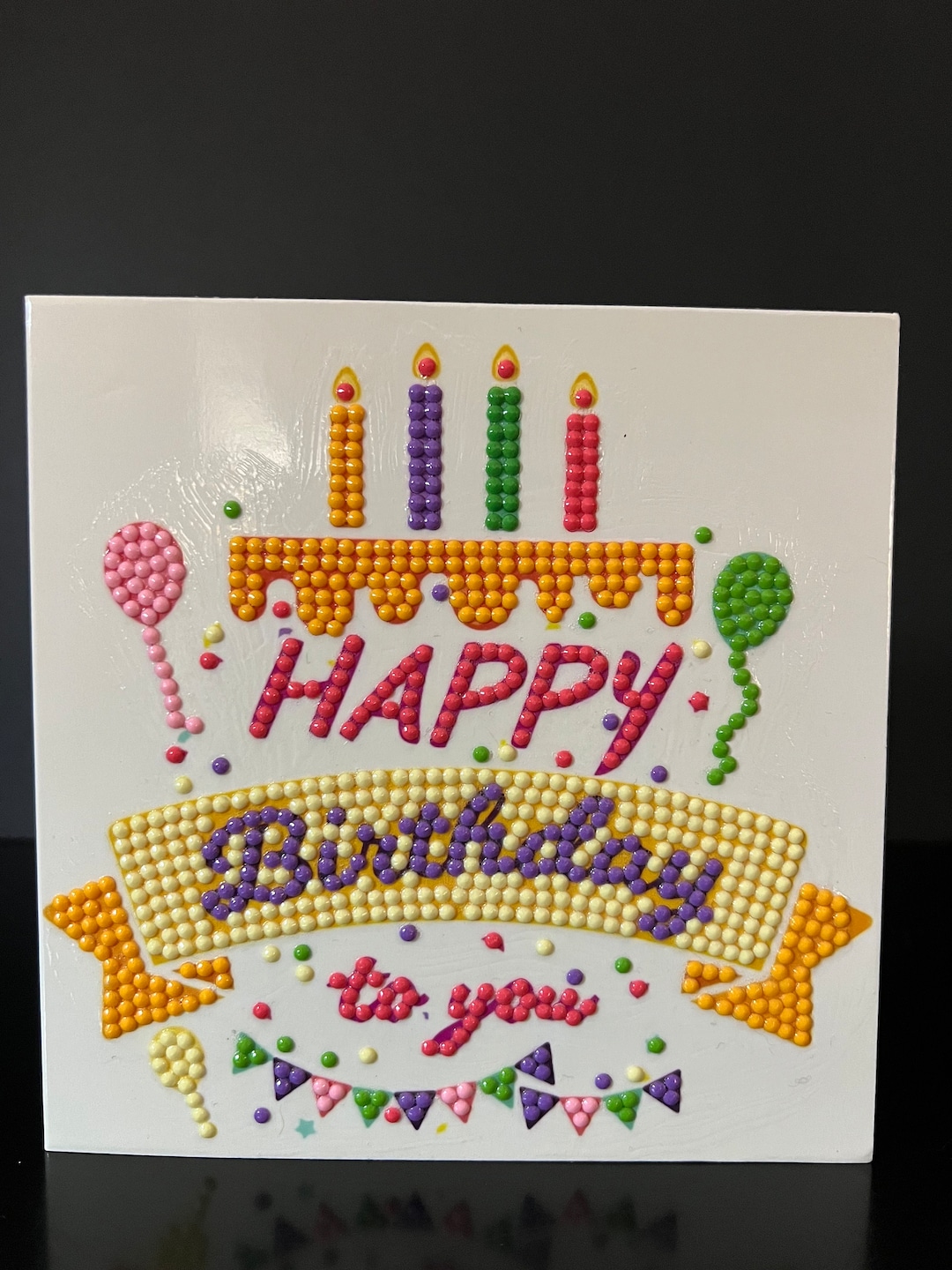 Happy Birthday Greeting Card Diamond Painting - Etsy