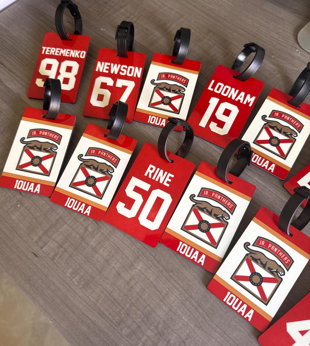 FULLY CUSTOMIZED Bag Tags With Team Logo, Player Name + Number ...