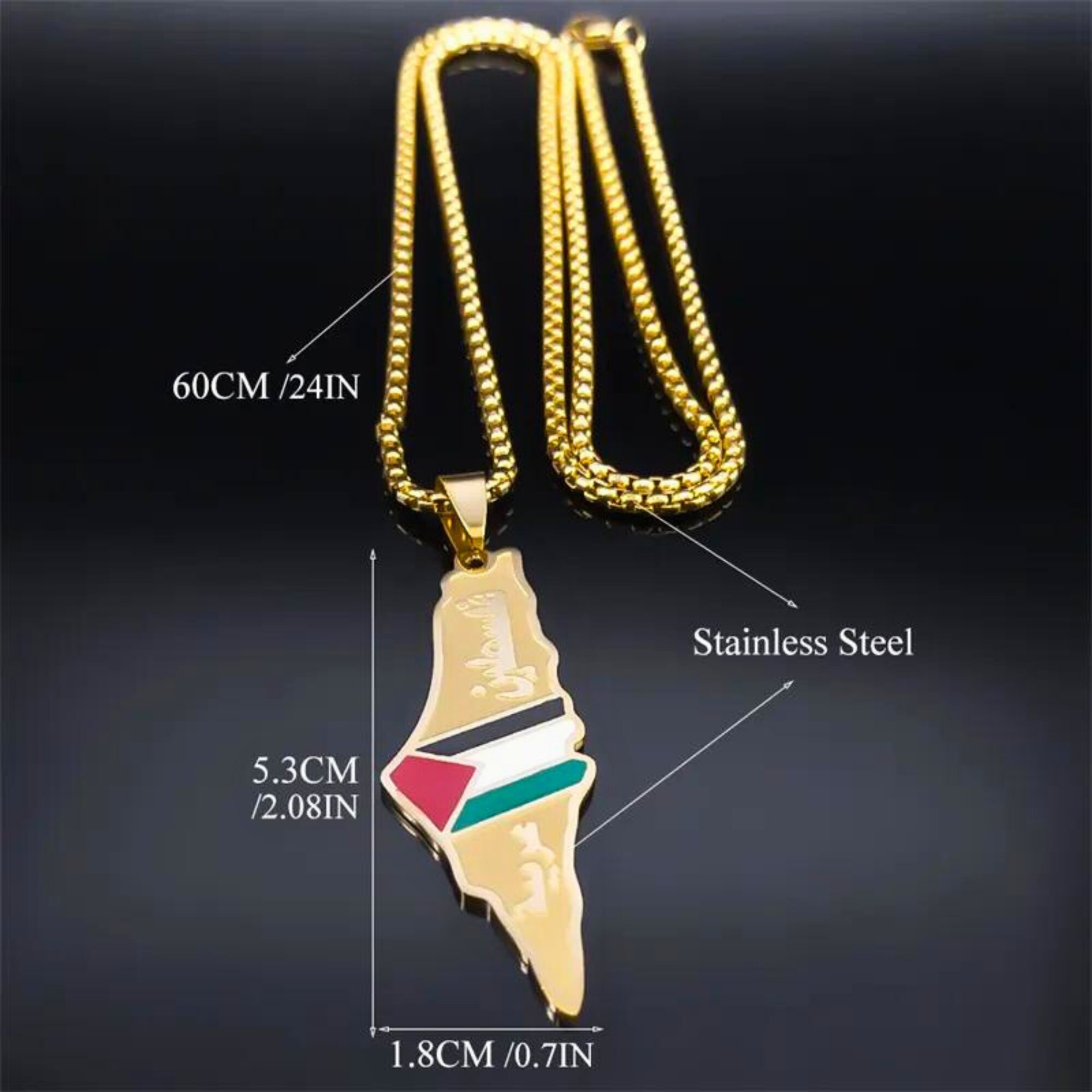 Palestine Necklace Gold Palestine Chain Palestine Bracelet - Etsy