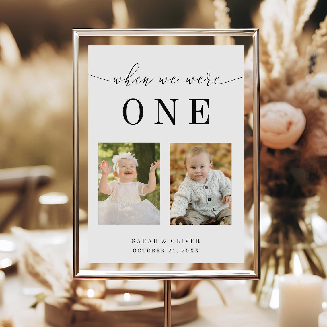 When We Were Table Numbers Template, When We Were Age Photo Table ...