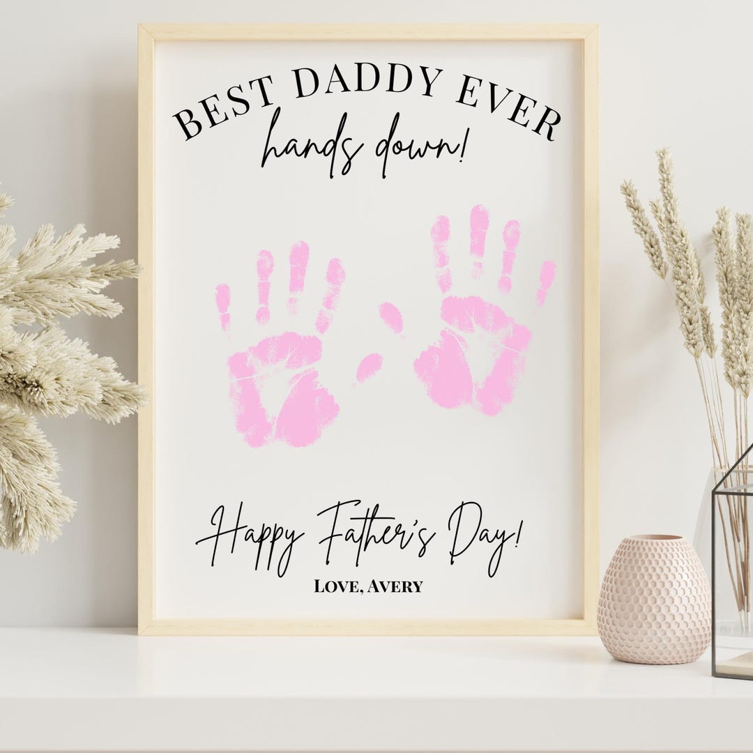 DIY Handprint Art, Father's Day Keepsake Gift (digital Download) - Etsy