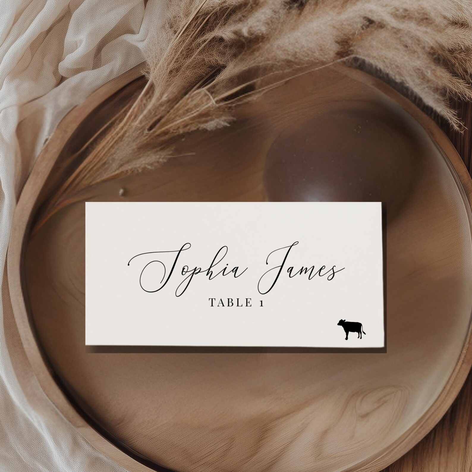 Wedding Place Cards With Food Option, Personalized Meal Choice Icons ...