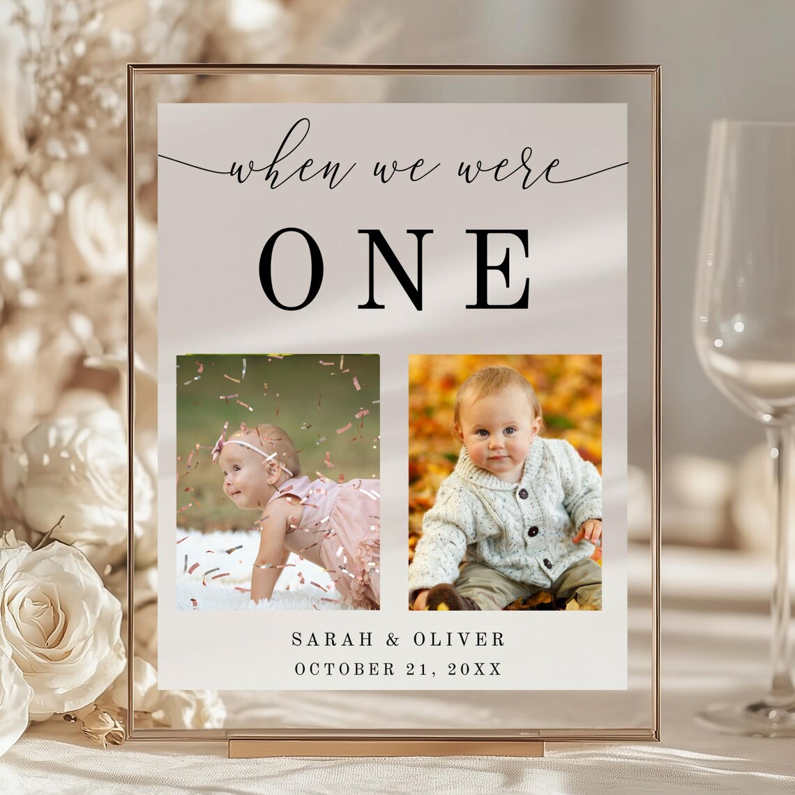 When We Were Table Numbers Template, When We Were Age Photo Table ...