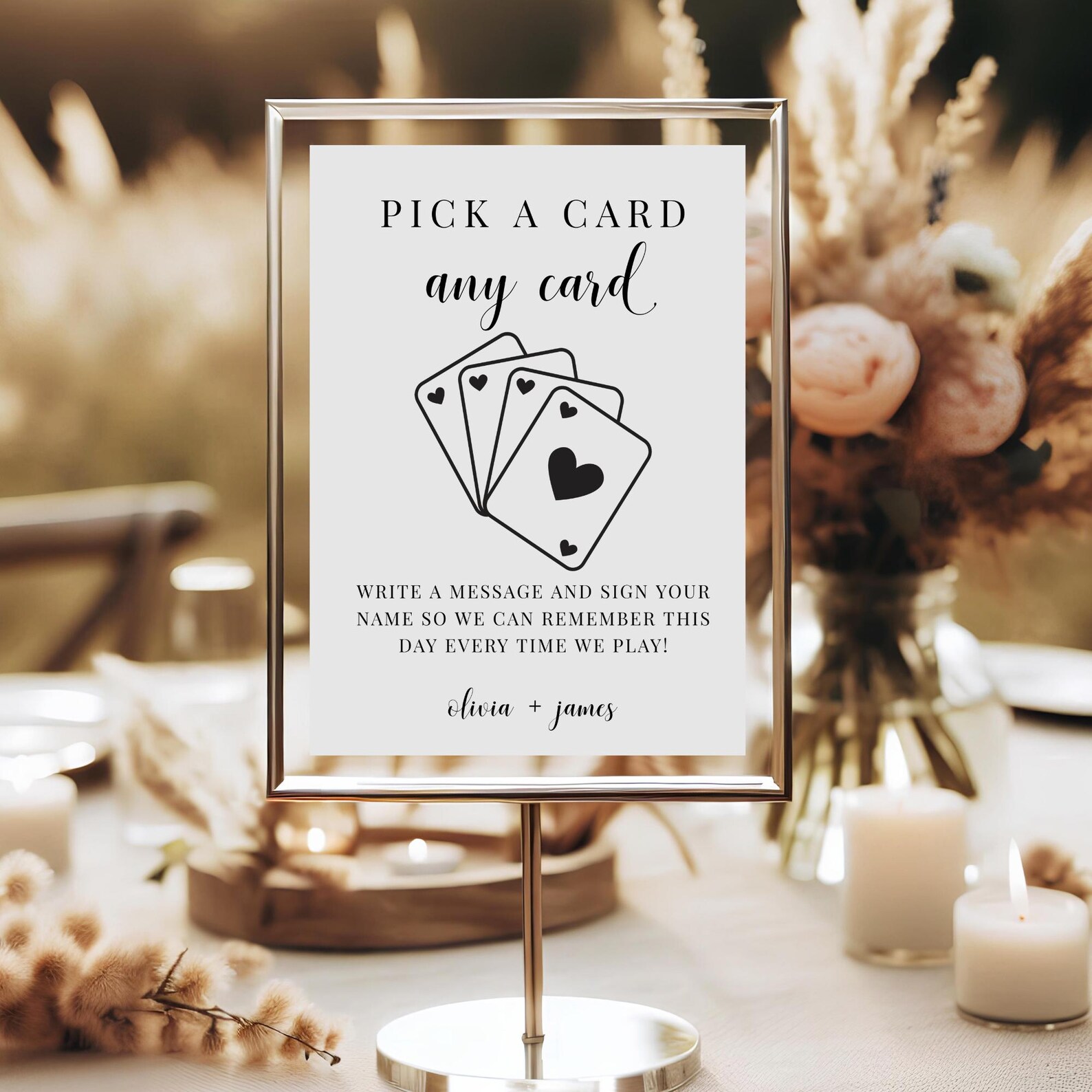 Please Sign Our Guestbook, Playing Cards Guestbook Sign, Pick a Card ...