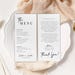 Modern Menu and Thank You Card, Printable Editable Wedding Menu, Custom ...