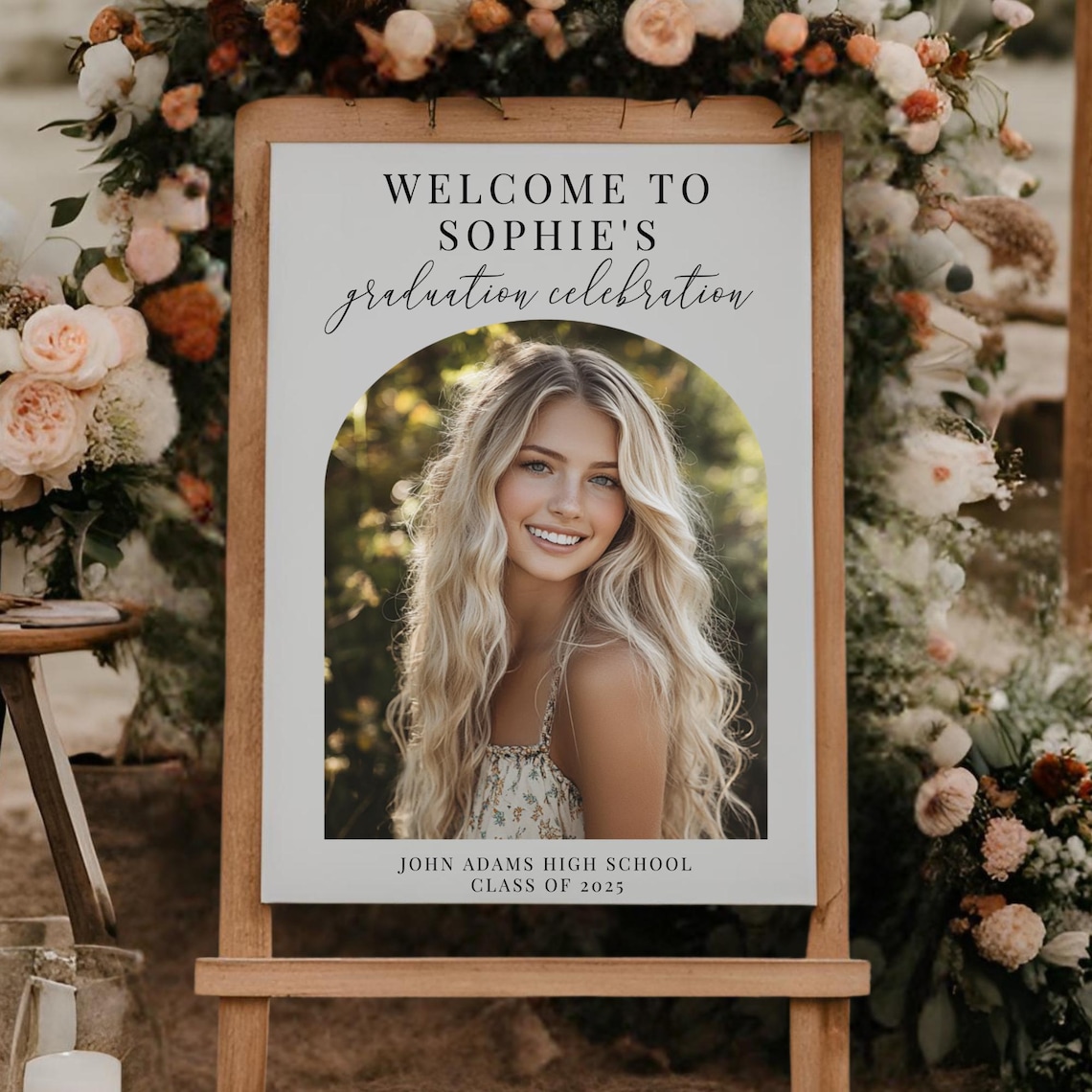 Graduation Party Welcome Sign for Easel, Customizable Grad Decor ...