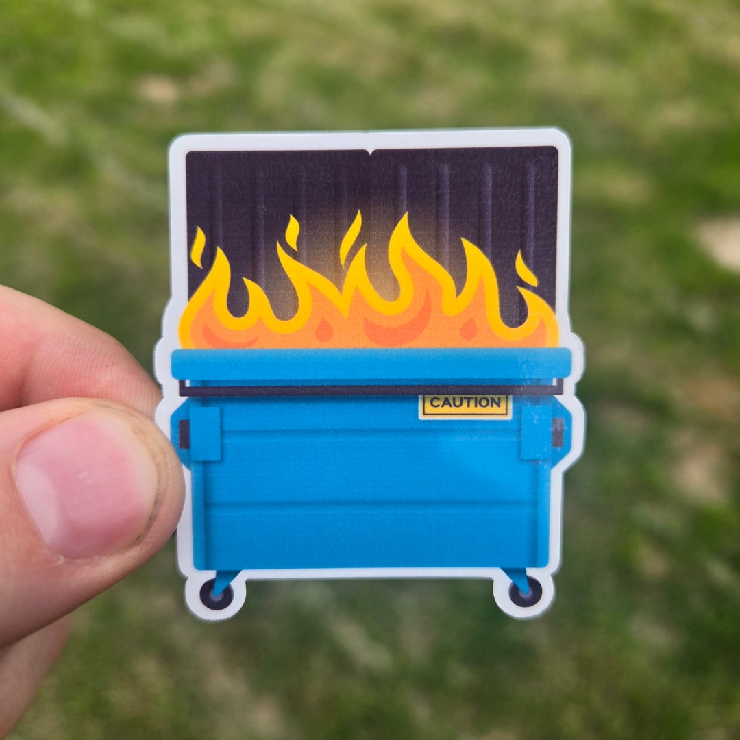 Dumpster Fire Sticker - Etsy