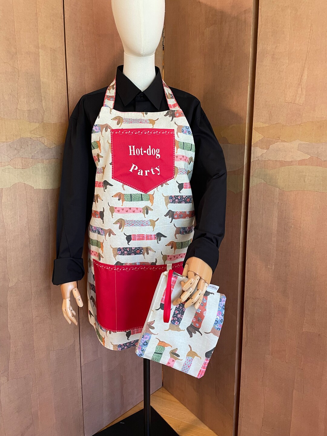 Sausage Dog Apron With Optional Utility Pouch. CUSTOMIZABLE, Humorous ...