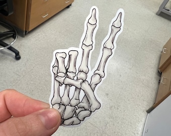 Skeleton Hand Peace Sign - Etsy