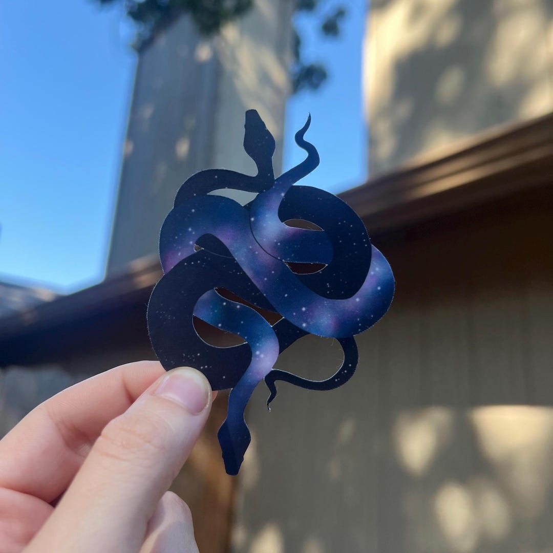 Galaxy Snake Sticker - Laminated Vinyl Sticker - Hand Made - Hand Drawn ...