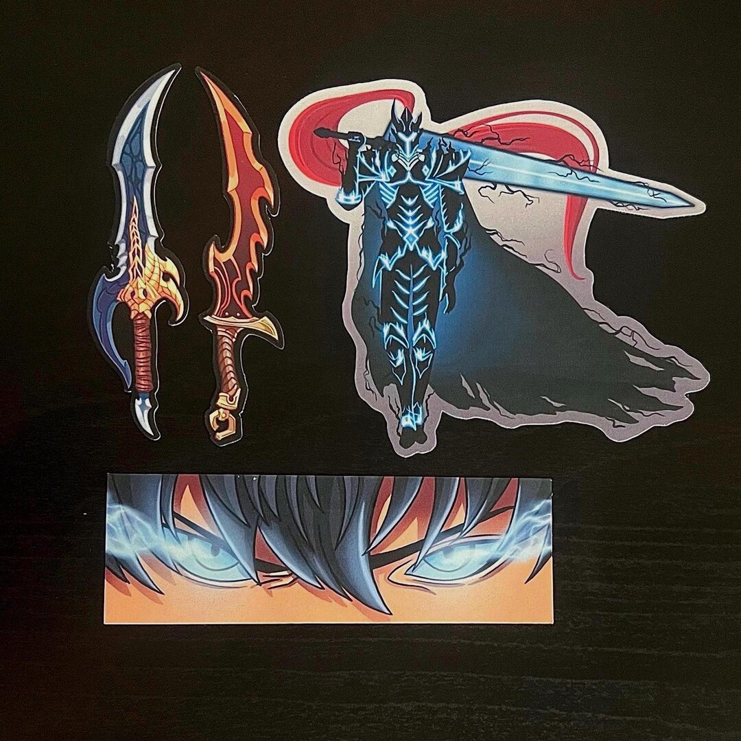 Solo Leveling Sticker Pack - Laminated Vinyl Sticker - Hand Made - Hand ...