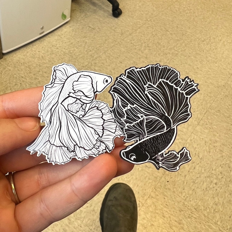 Vinyl Stickers Betta - Etsy