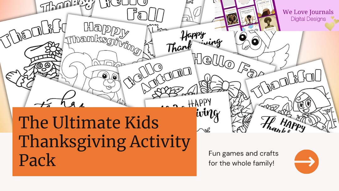 The Ultimate Thanksgiving Activity Kit - Etsy
