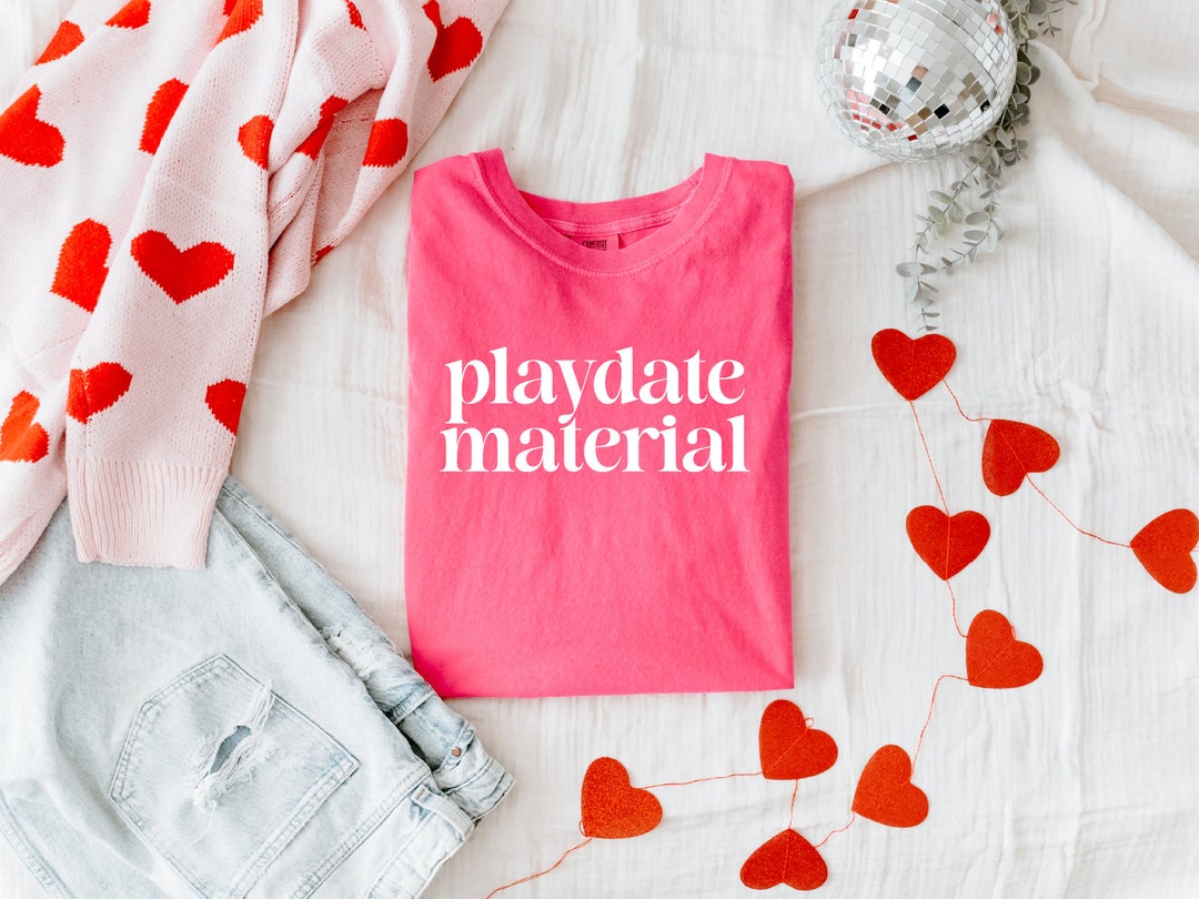 Playdate Material Kids Valentine Shirt, Valentine's Day, Boy Valentine ...