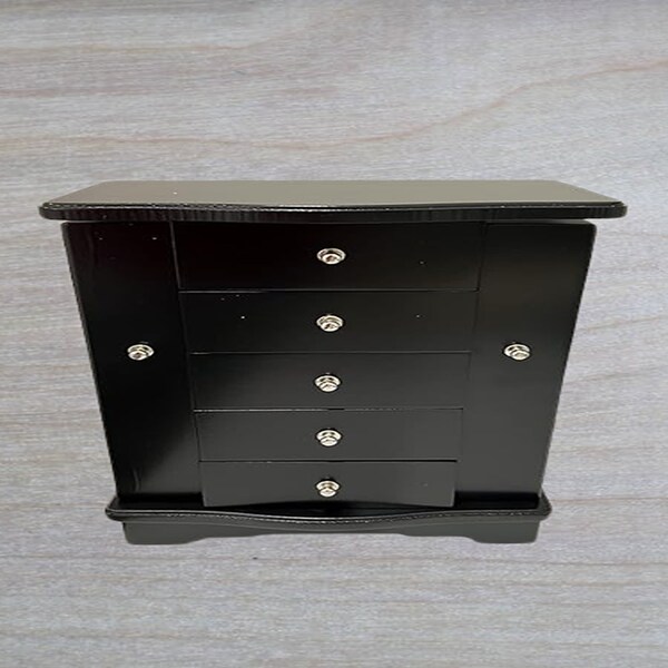 Black Wooden Jewelry Box - Etsy