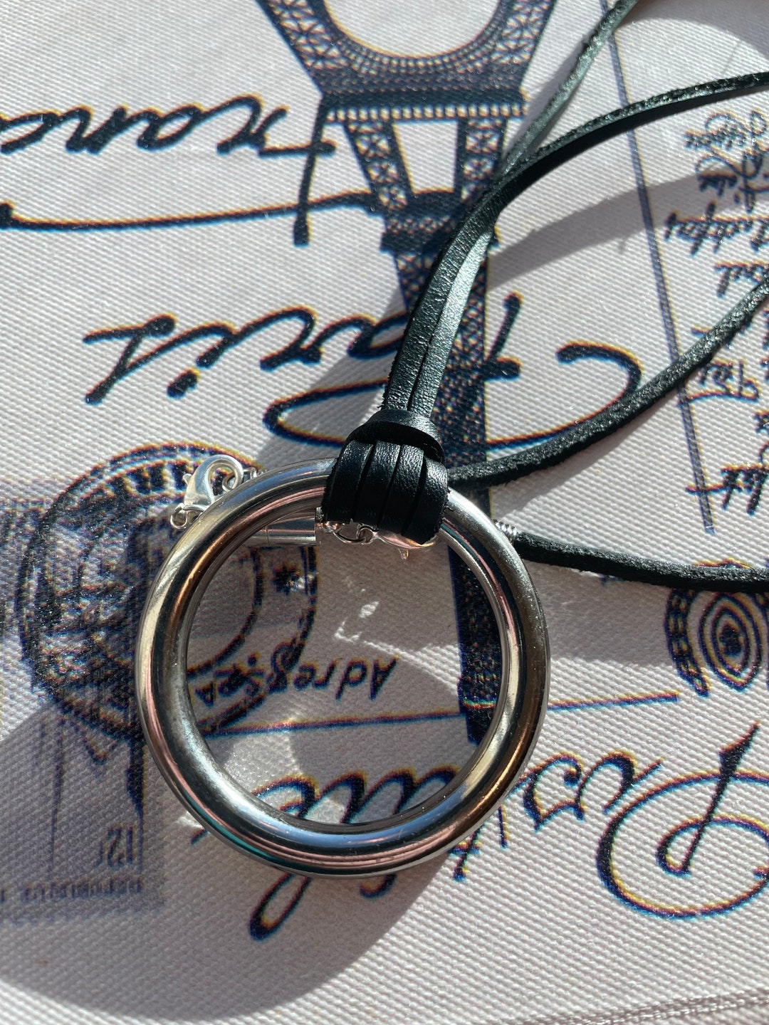 Chic Metal Ring Necklace - Steel - Etsy