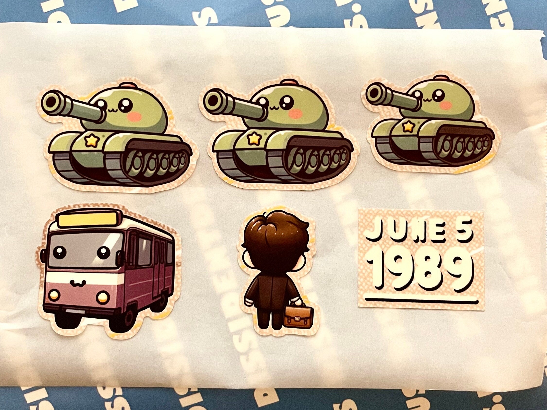 Tank Man Tales AKA Nothing Happened Peel Out Sticker Sheet 6 X 4 - Etsy