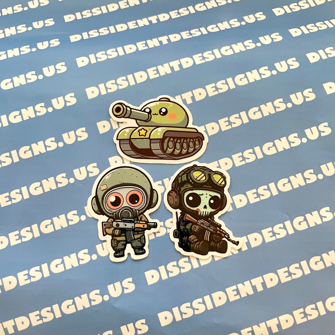 Chibi "stalker" Set (3 Stickers) - Etsy