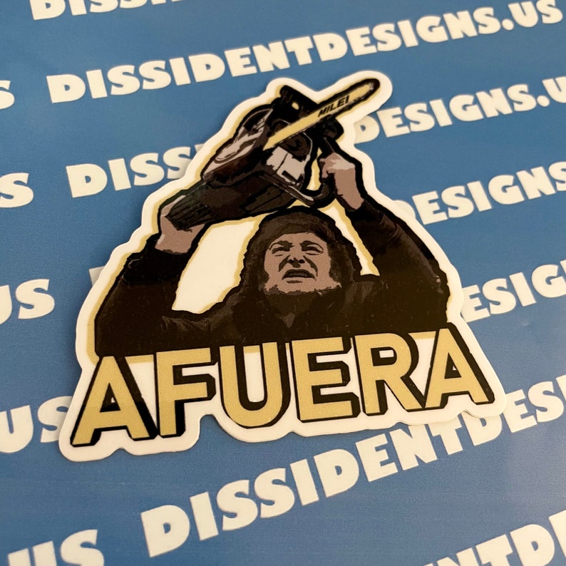 Milei Chainsaw Revolution Sticker 3 X 3 Sticker - Etsy