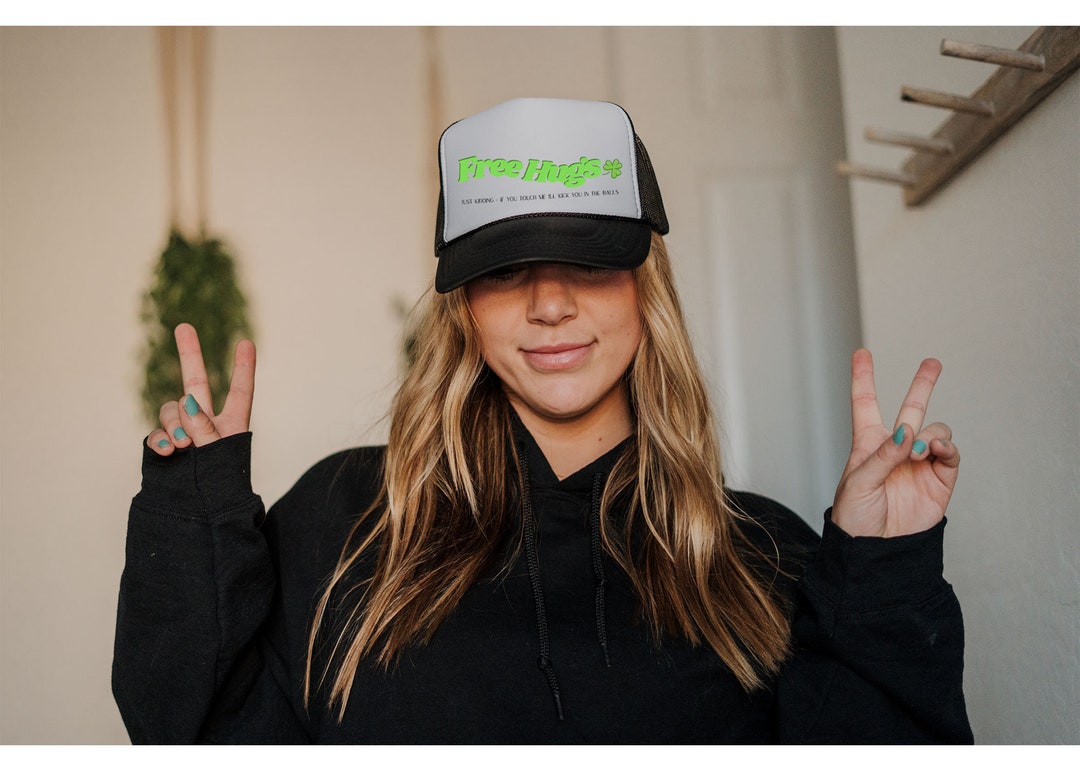 Free Hugs Funny St Patricks Day Trucker Hat, Funny Gift, Unhinged Hats ...