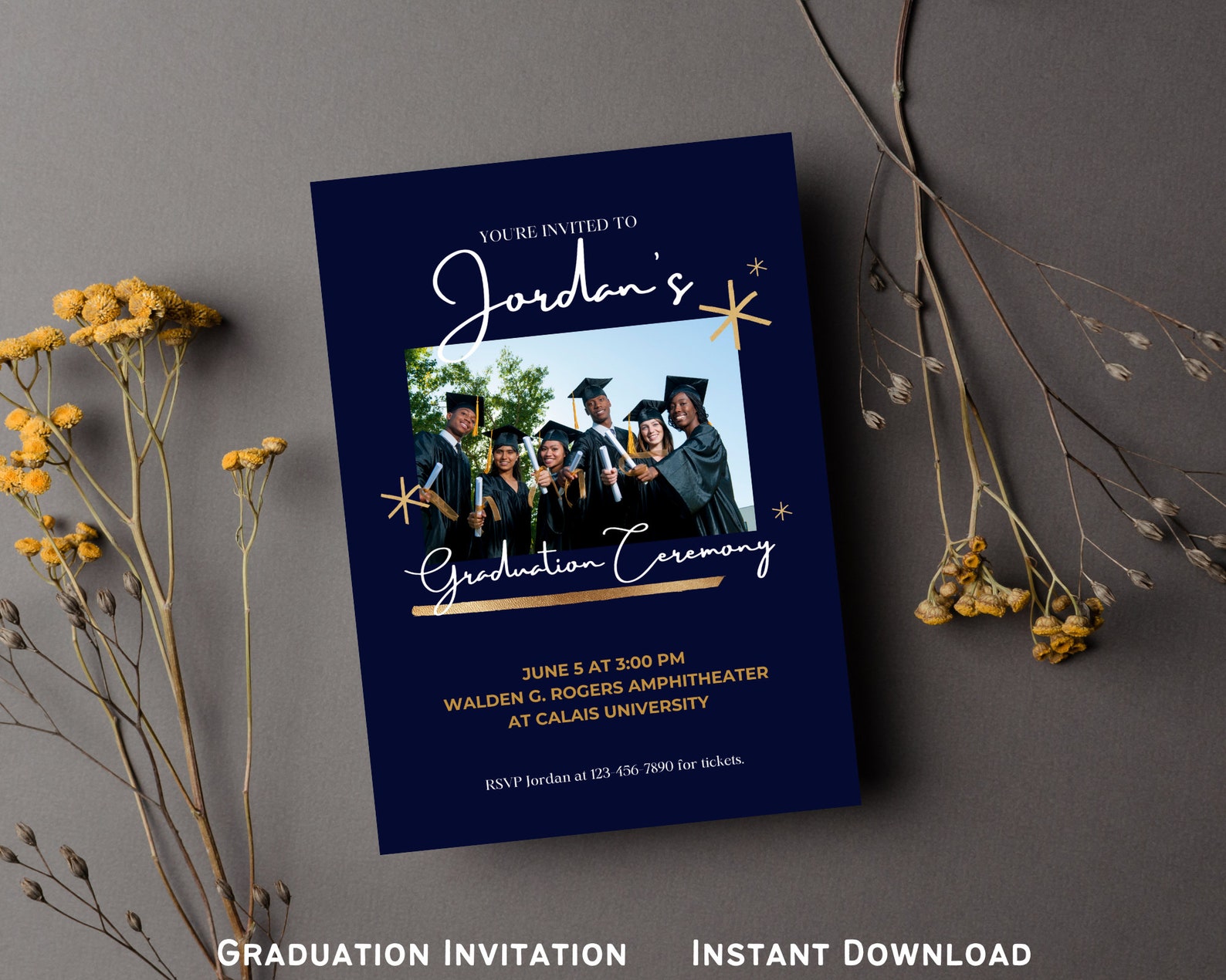 Graduation Invitation Template, Graduation Invitation, Modern Grad ...