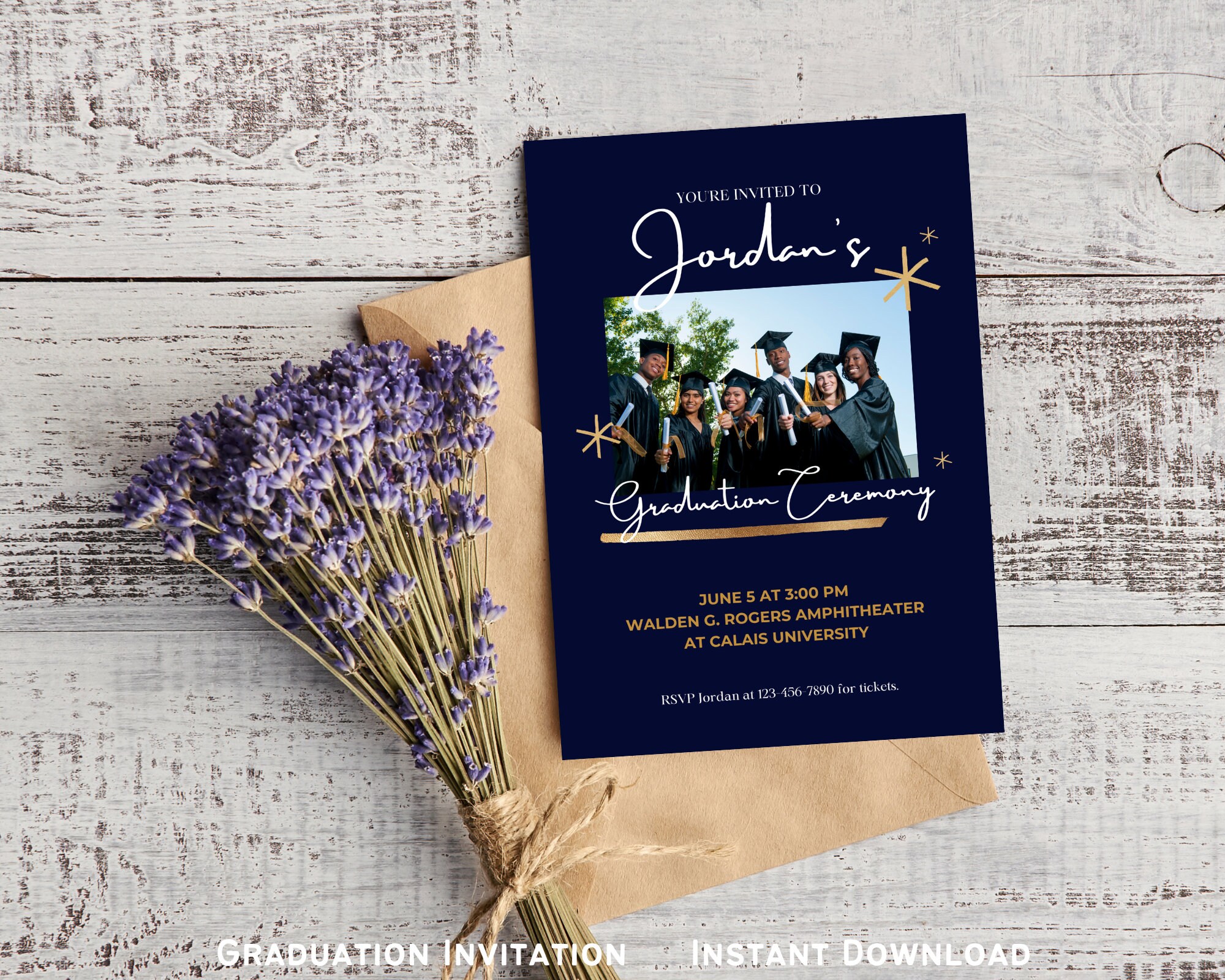 Graduation Invitation Template, Graduation Invitation, Modern Grad ...