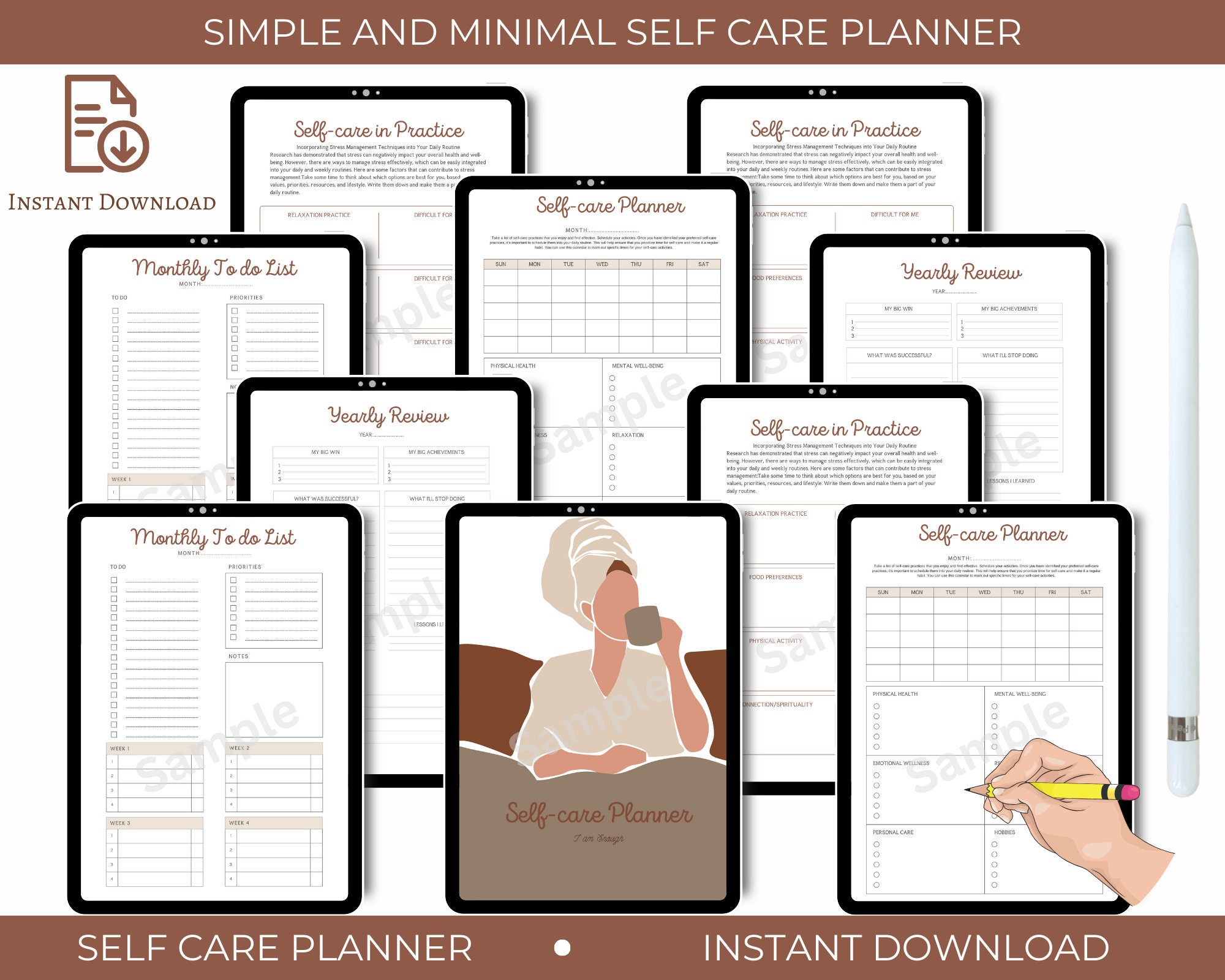 Digital Self Care Planner, Self Love Goodnote Planner, Digital Wellness ...