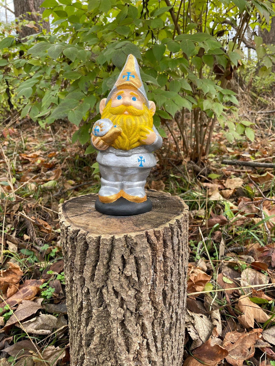 Medieval Knight Gnome in Full Armor Holding Battle Snail - Etsy