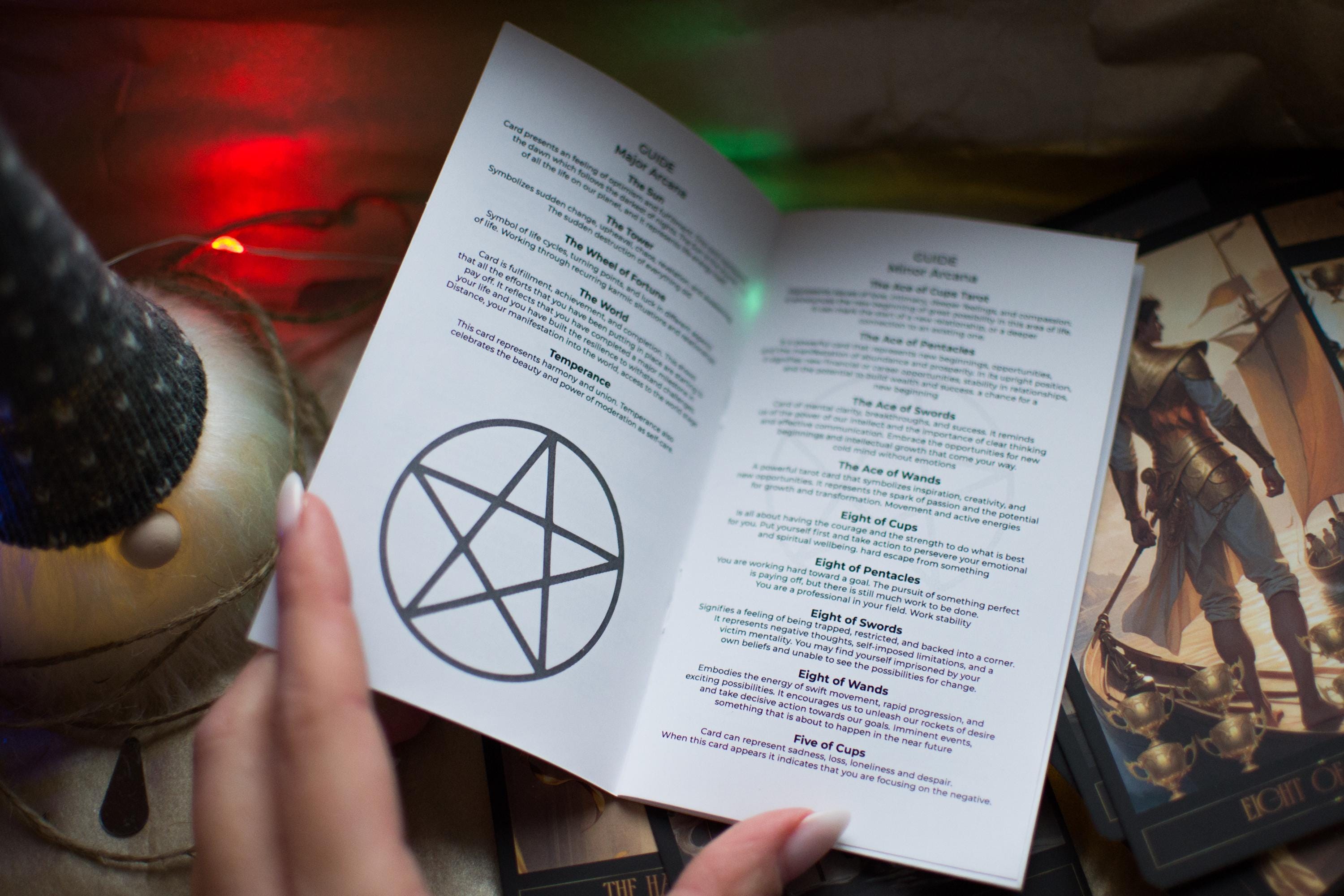 Printable Tarot Card, Tarot Deck With Guidebook, 78 Card Tarot Cards ...