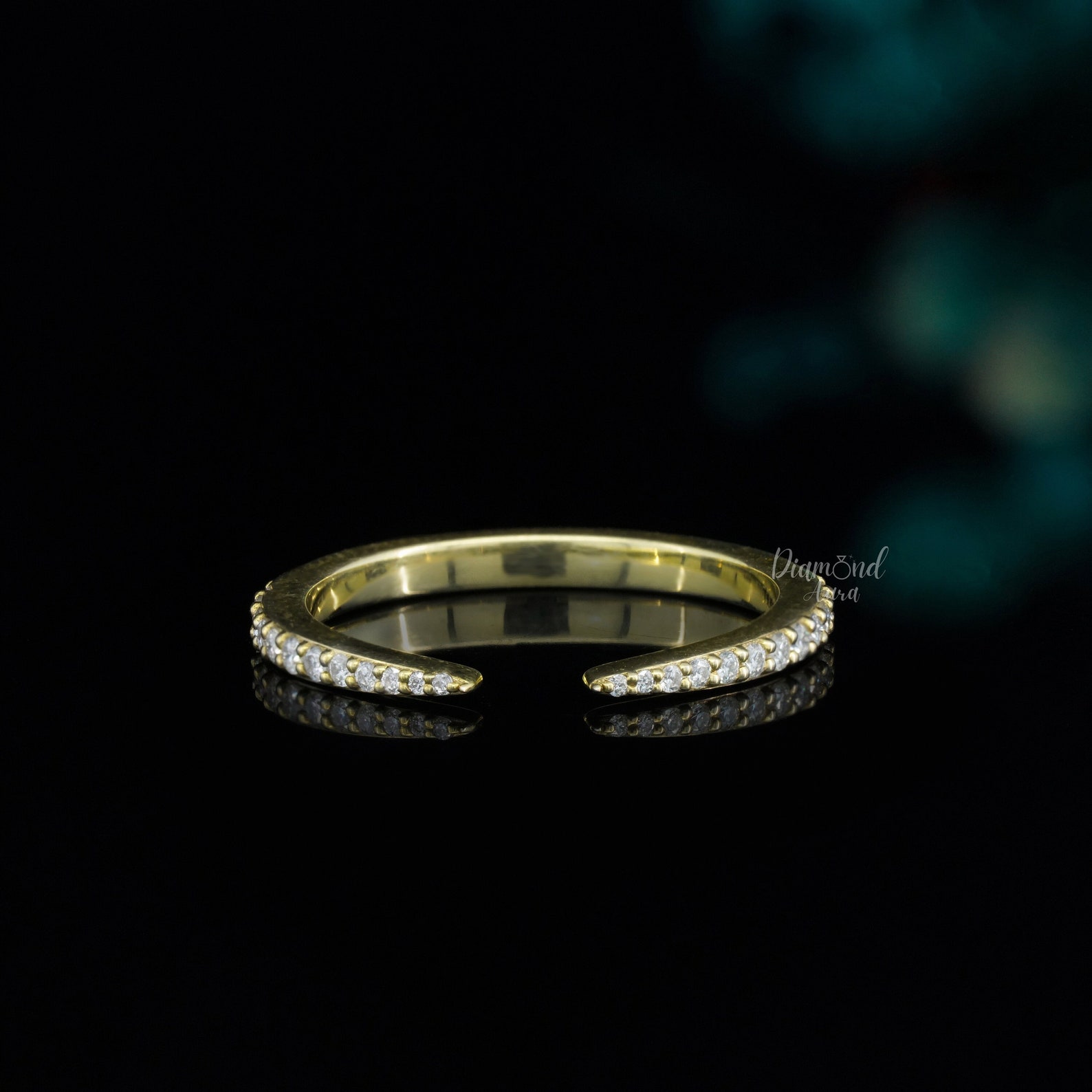 Open Wedding Ring for Engagement Ring Moissanite Ring Stackable Open ...