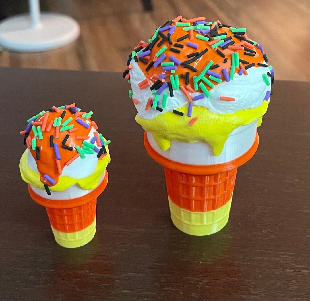 Fake Ice Cream Cone Candy Corn Cone Decorated Faux Ice - Etsy