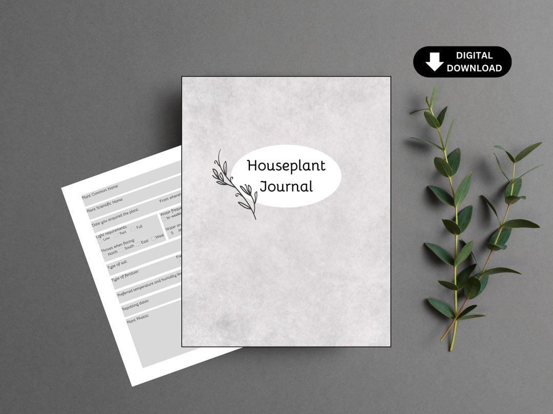 Houseplant Journal Plant Journal Digital Download PDF Printable ...