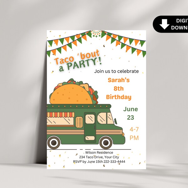 Mexican Food Party Invitation - Etsy