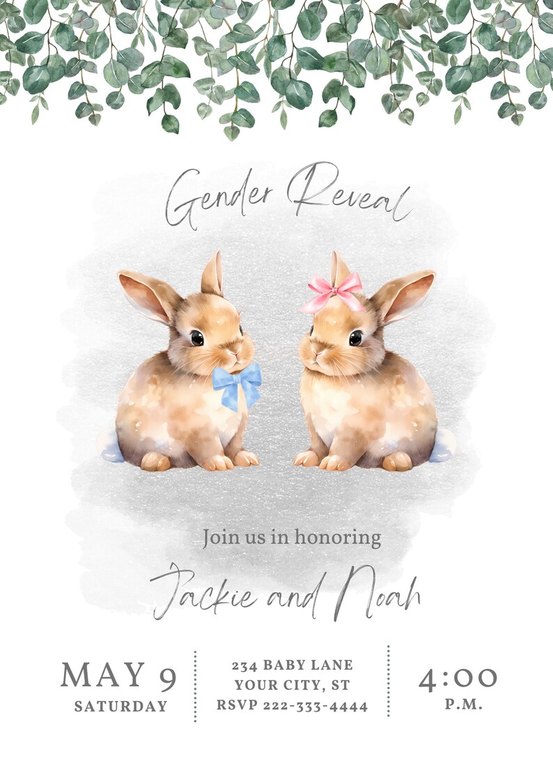 Invitation Gender Reveal Party Invite Gender Reveal Invitation Editable ...