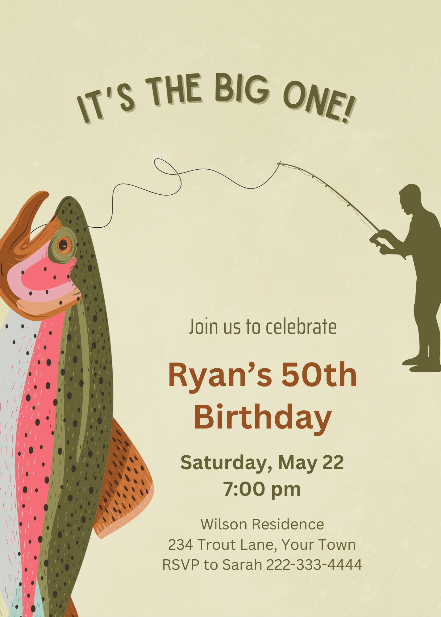 Birthday Invitation Big Fish Birthday Party Invite Fishing Editable ...