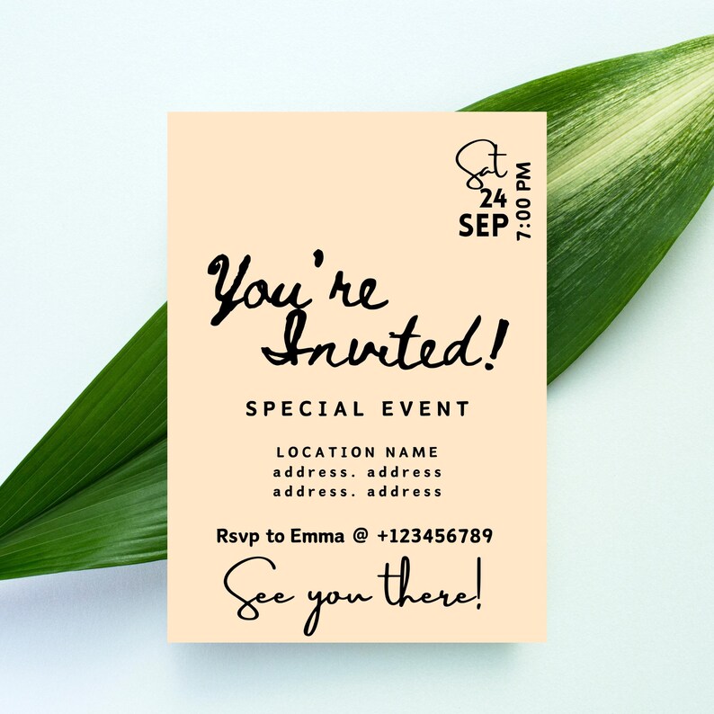 Editable Business Invitation Template Special Event Invitation, Digital ...