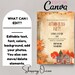 Editable Autumn Fall Block Party Flyer Invitation Template for Autumn ...
