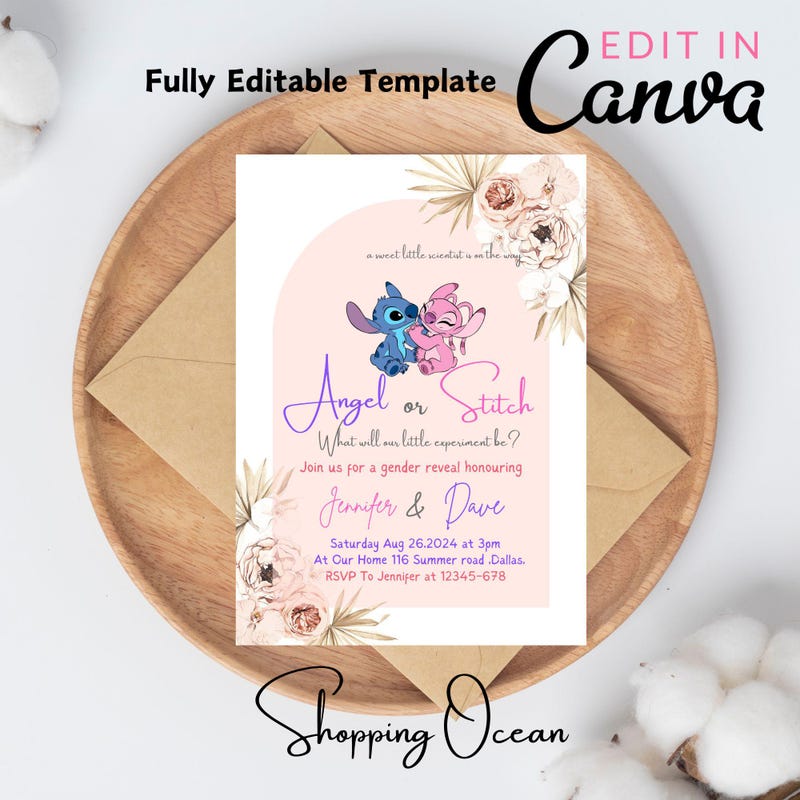 Lilo and Stitch Gender Reveal - Etsy