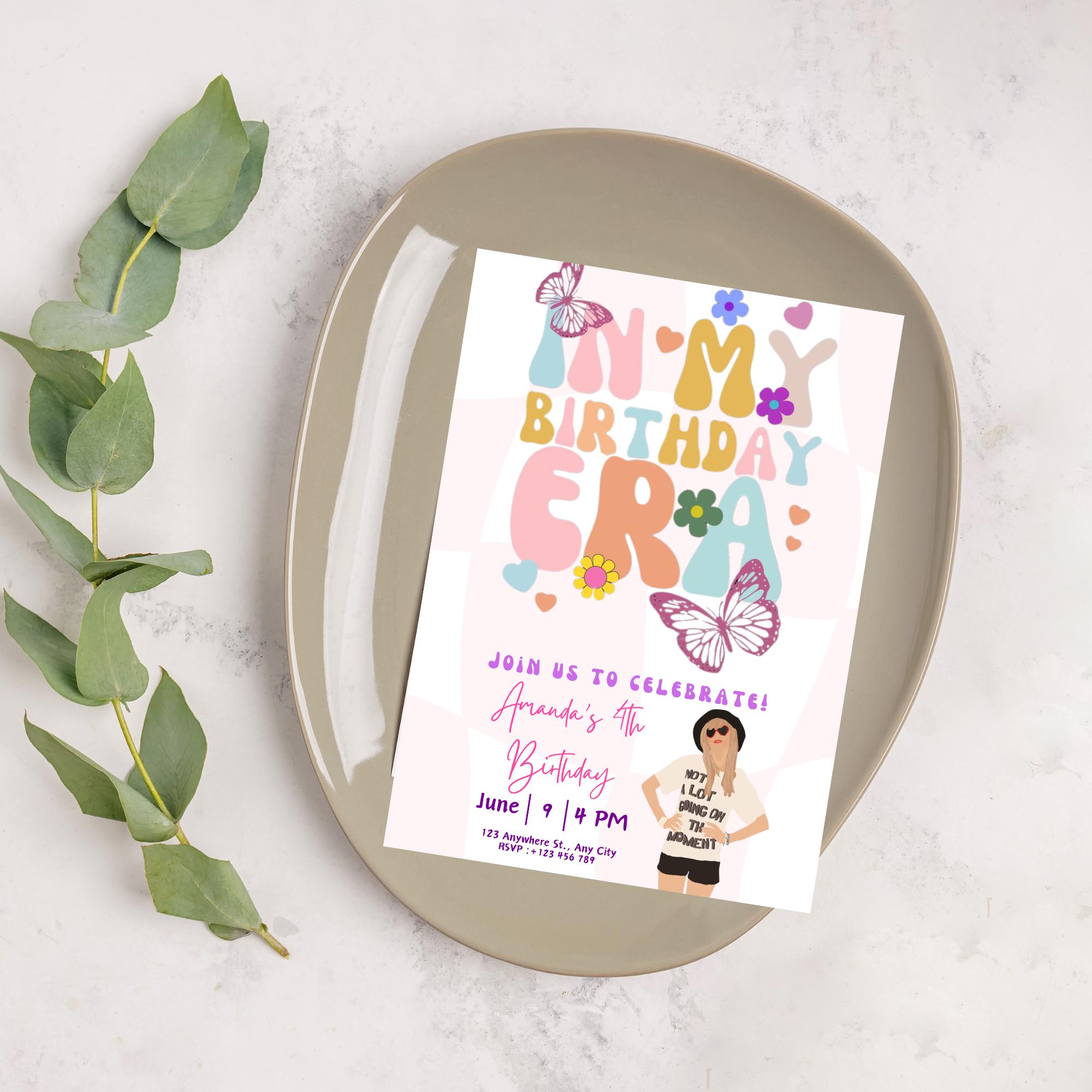 Editable in My Birthday Era Invitation Template, Printable Teen ...