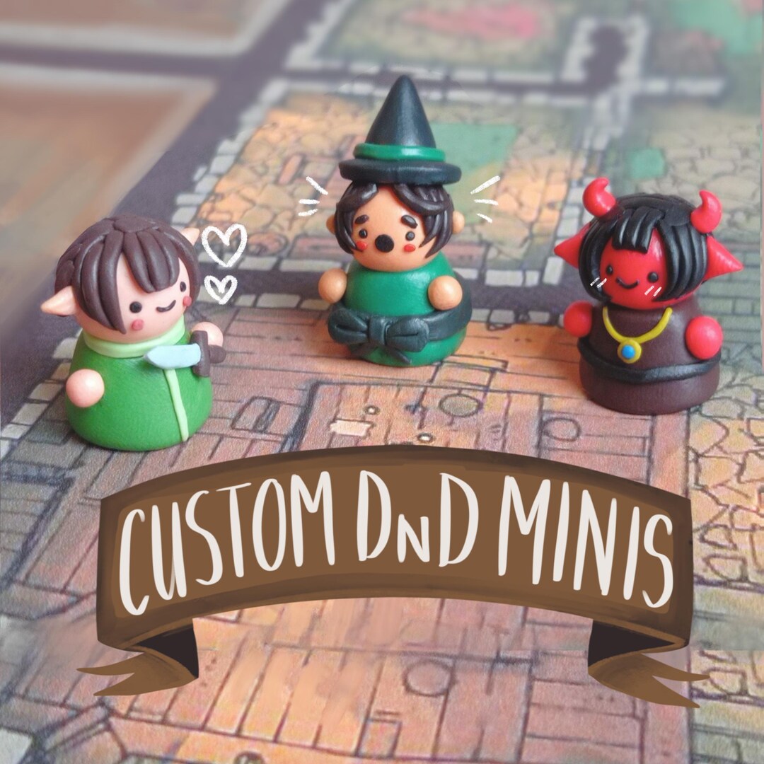 Custom Dnd Miniatures Clay Figurines Polymer Clay Figures Dungeons and ...