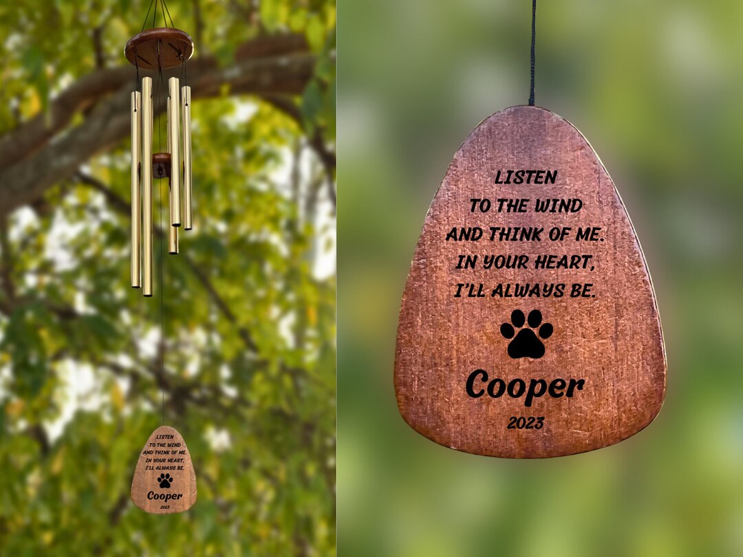 Pet Memorial Wind Chime Pet Memorial Gift Wind Chimes Custom Wind Chime ...