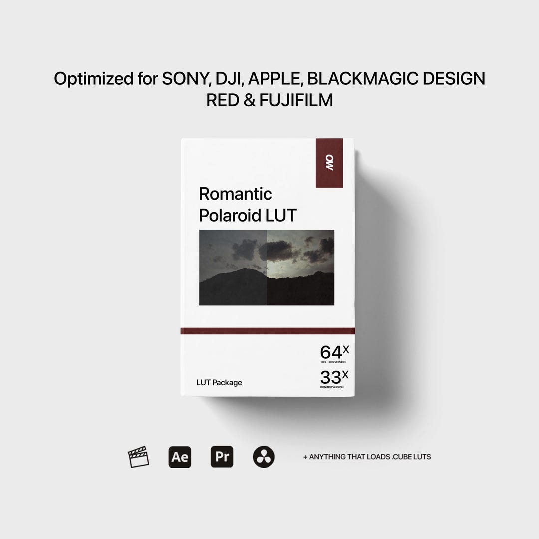Romantic Polaroid LUT – 28 Luts Bundle (sony, DJI, Apple, Fuji, RED ...