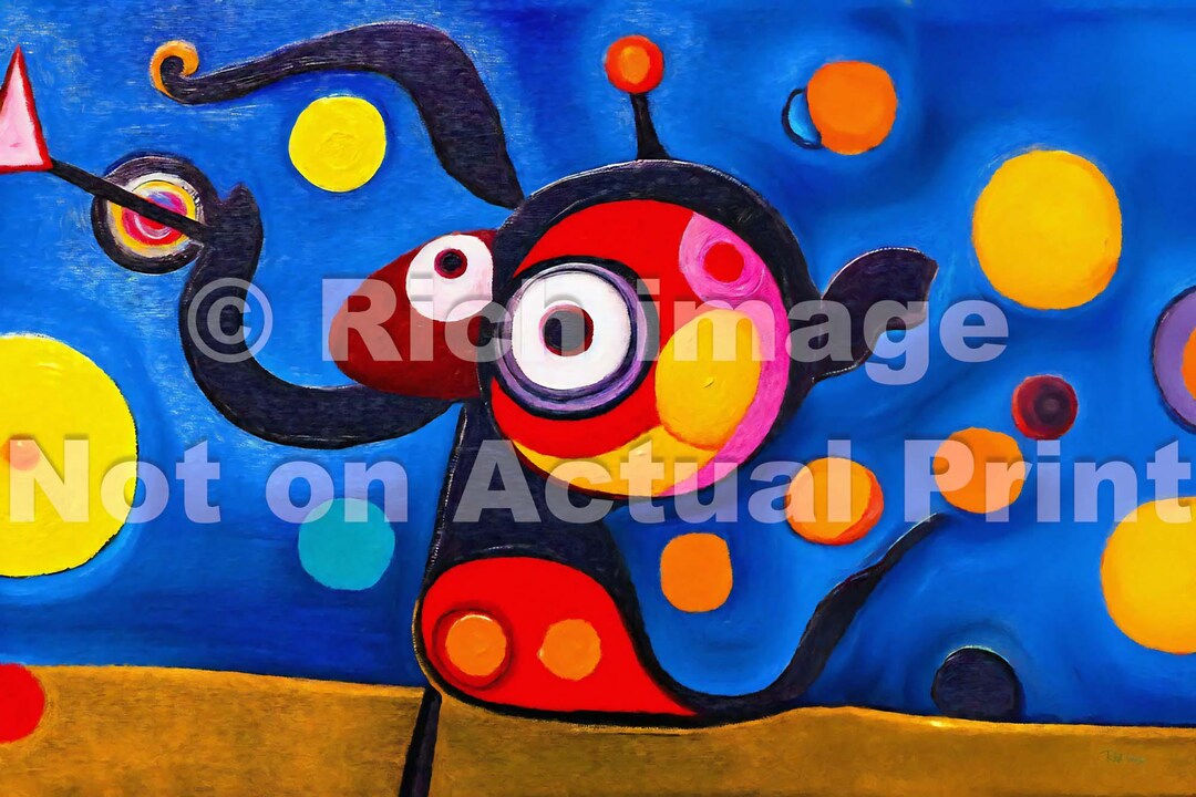 Abstract Surreal Influence Fine Art Print From Oil Painting Geometric ...