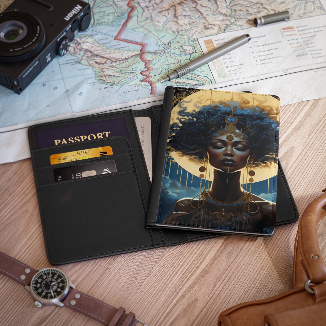 Beautiful Futuristic Black Woman Collection - Passport Cover - #1 ...