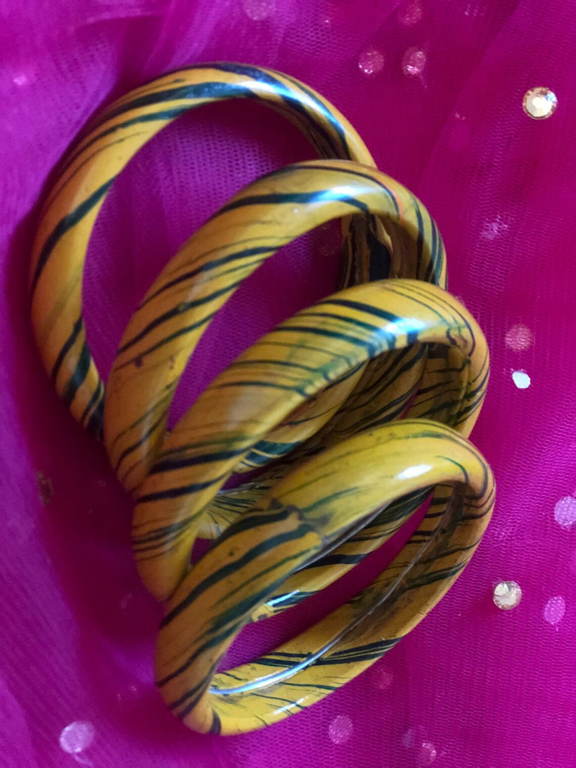 Yellow Lac Bangles for Women Indian Bracelets Party, Wedding, Casual ...