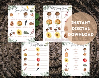 Winter Nature Activities Set Printable (scavenger Hunt, Memory Game, I ...