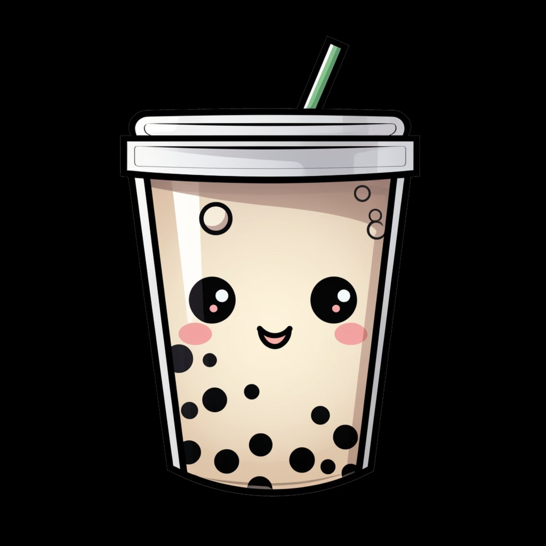 Boba Tea, Cute Sticker for Laptop, Water Bottle, Hydroflask, Desk, Hard ...