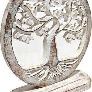 Wooden Carved Handmade Engraved Table Decor Tree of Life Table ...
