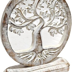 Wooden Carved Handmade Engraved Table Decor Tree of Life Table ...